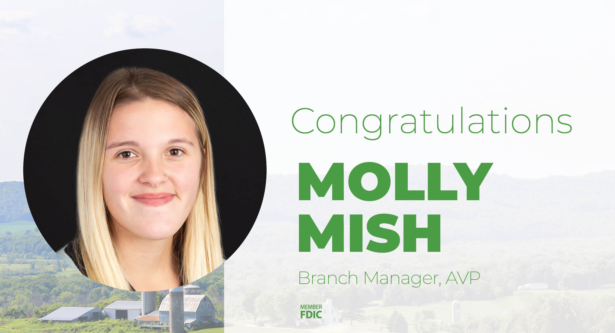 Molly Mish, named new Whitehall Branch Manager, AVP